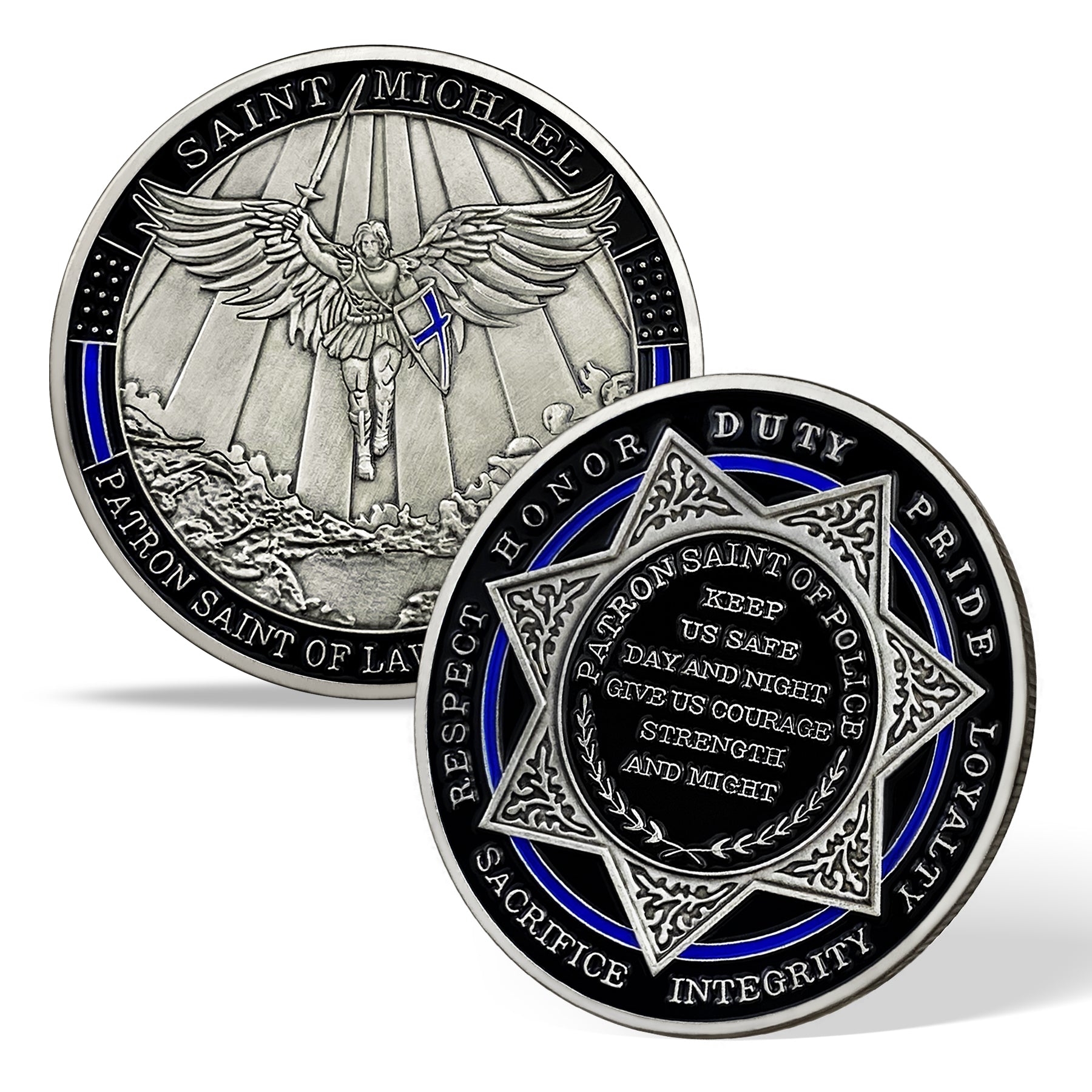 Winged Angel Police Badge Challenge Coin – Atsknskgift.com