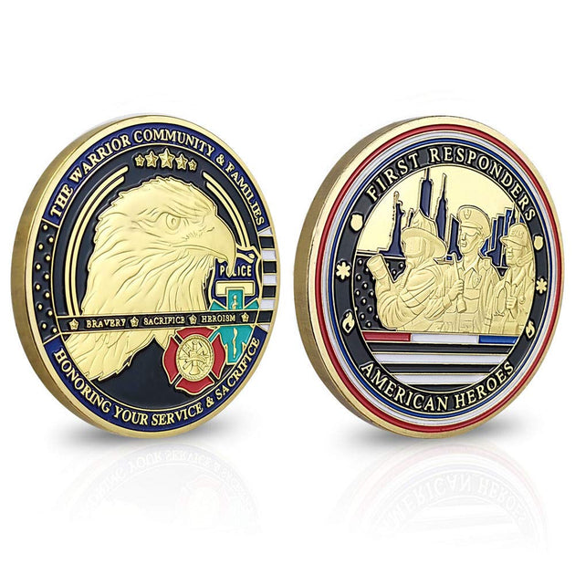 First Responders Hero Challenge Coin American EMS Police Firefighter C ...