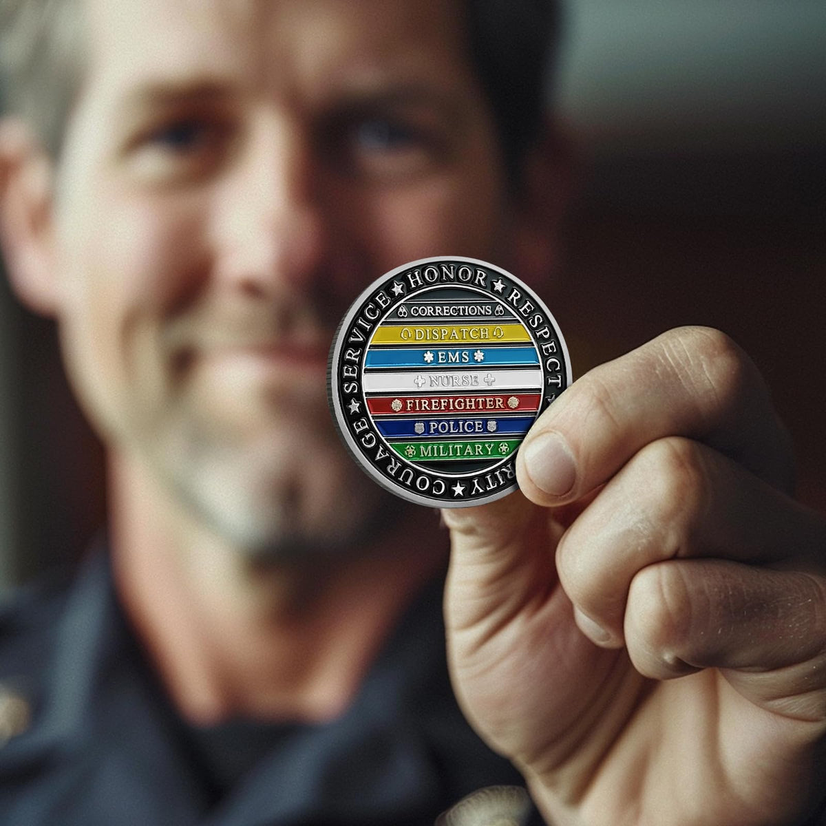 Thin Multi Line Law Enforcement Challenge Coin – Atsknskgift.com