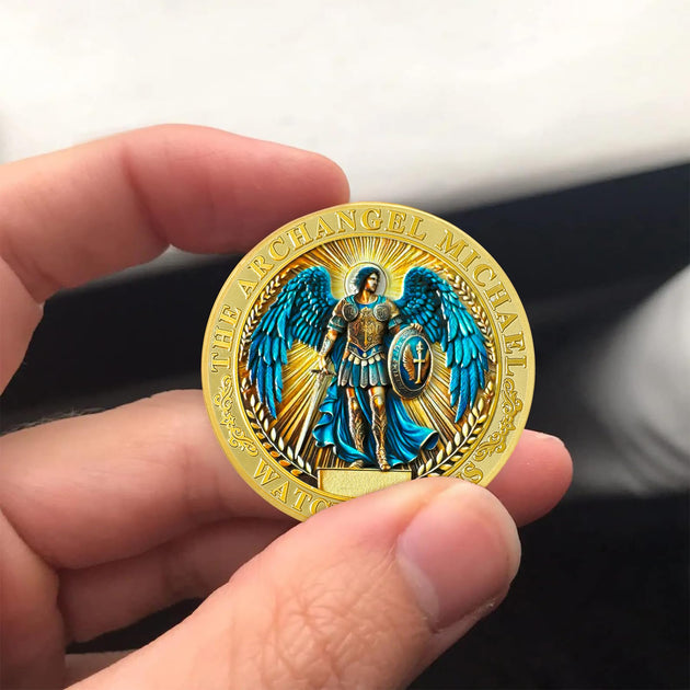 Archangel Michael Christian Challenge Coin – Atsknskgift.com