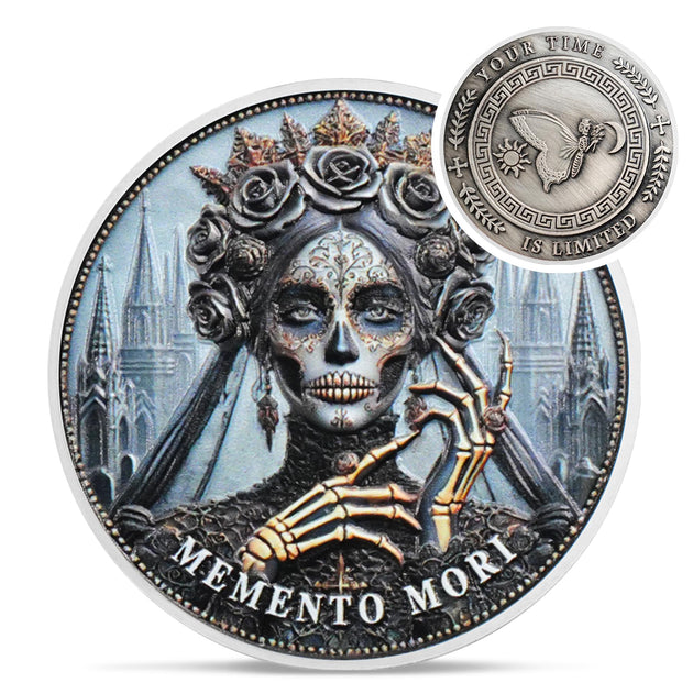 Skull Butterfly Stoic Gothic Queen Memento Mori Coin – Atsknskgift.com