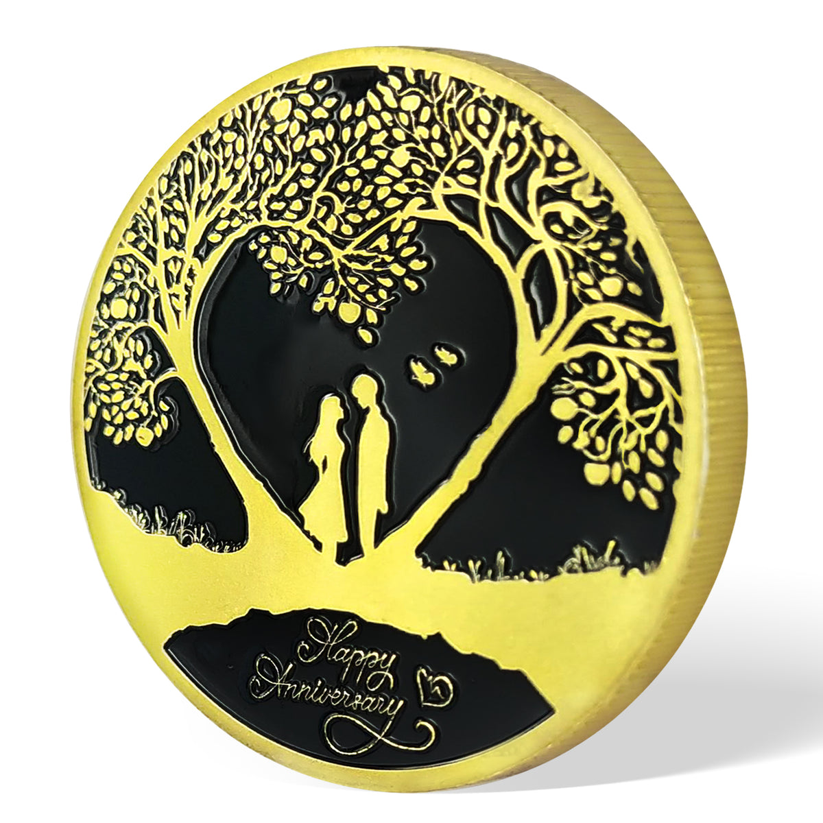 Love Tree-Shaped Wedding Commemorative Coin Anniversary Gift ...